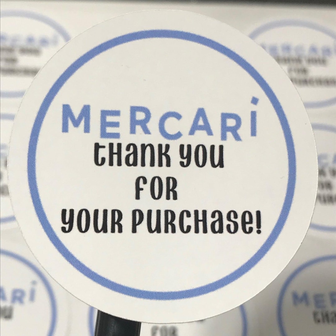 10 Pages Mercari Thank You Stickers Size 2” - Etsy