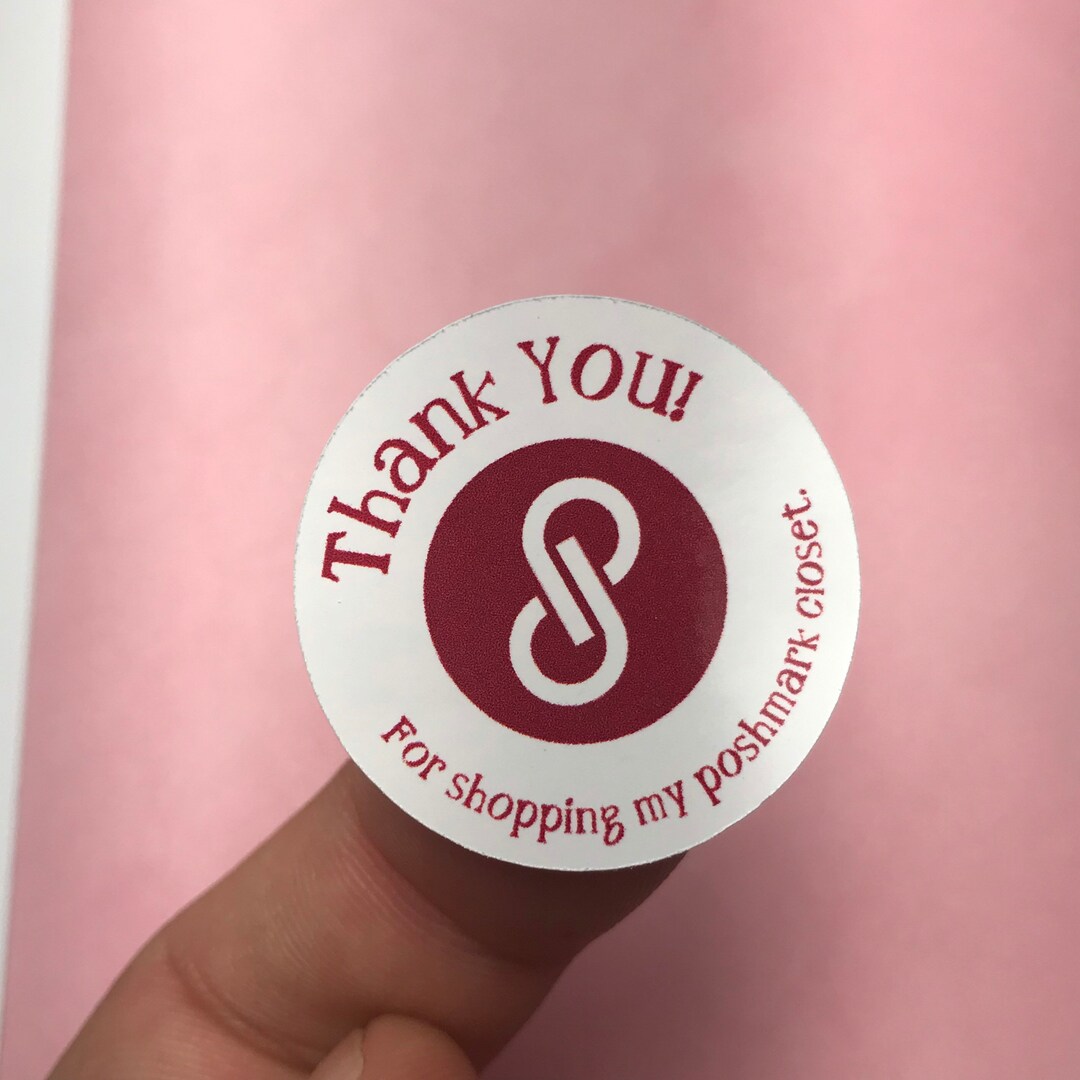 60 Poshmark Thank You Stickers Round 1.25” in Diameter - Etsy