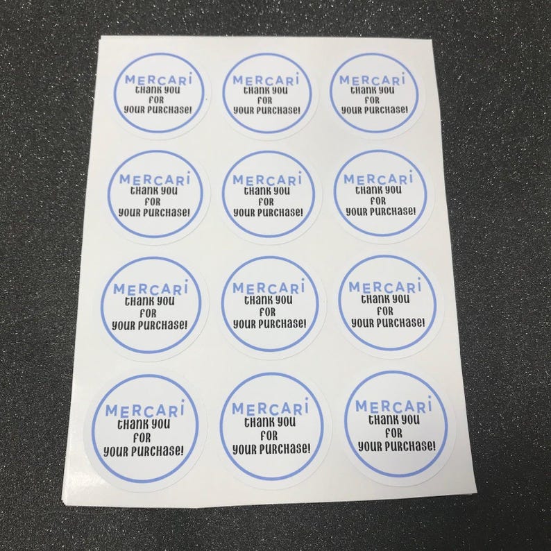 10 Pages Mercari Thank You Stickers Size 2” - Etsy