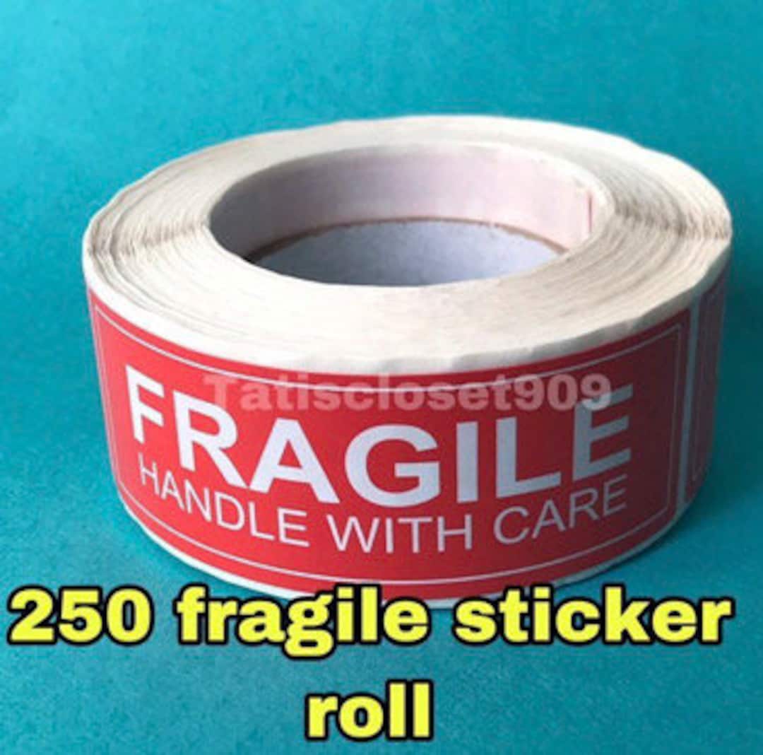 250 Fragile Handle With Care Sticker Roll 1x3 - Etsy