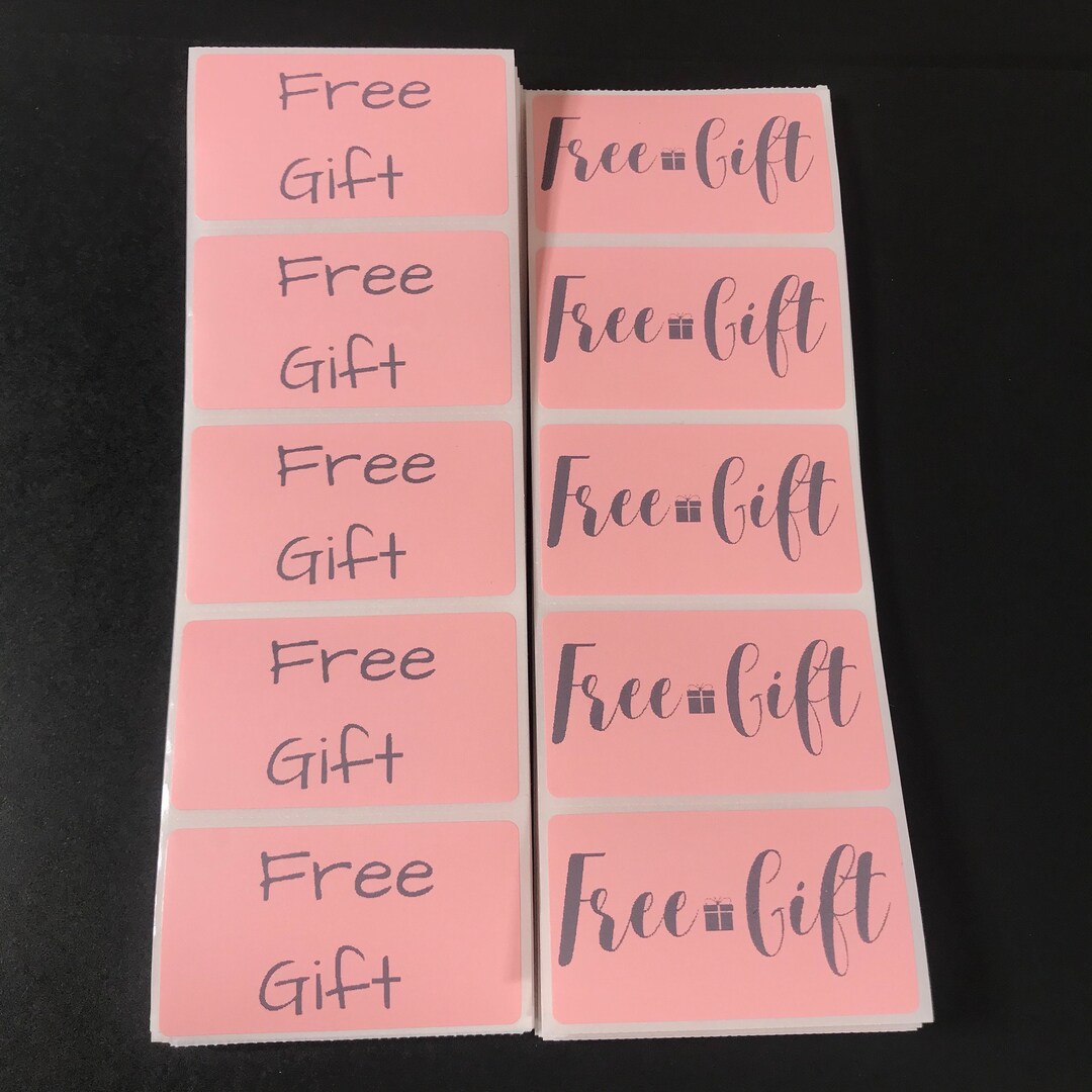 100 Free Gift Stickers 2 Designs - Etsy