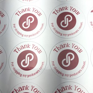 60 Poshmark Thank You Stickers Round 1.25” in Diameter - Etsy
