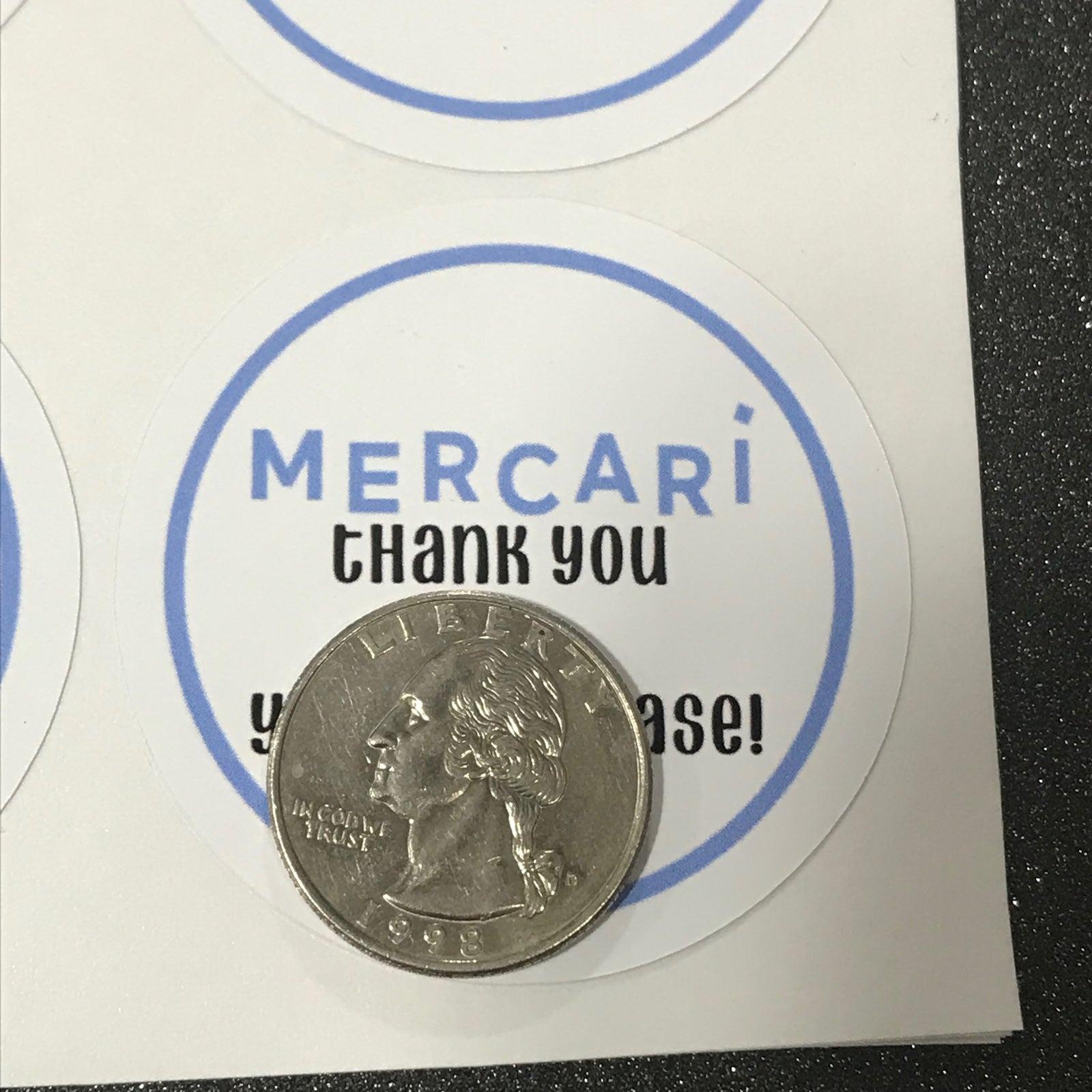 10 Pages Mercari Thank You Stickers Size 2” - Etsy