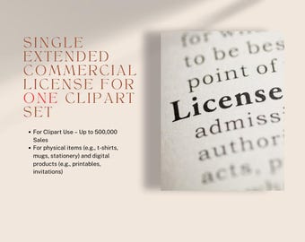 Extended License for One Clipart Set - Etsy