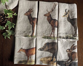 Animal print napkins | Etsy