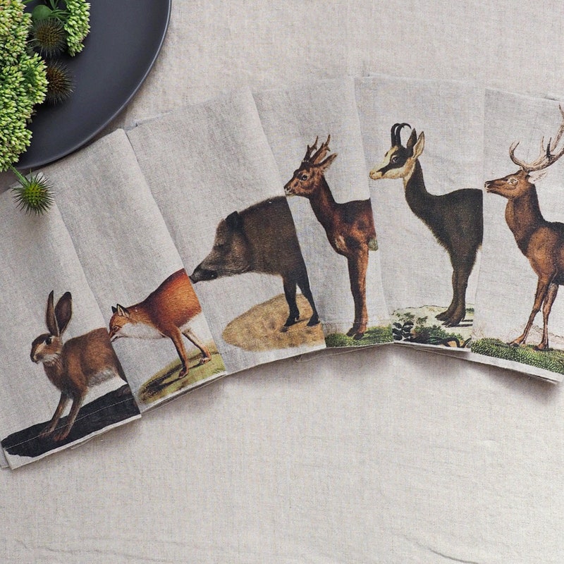 Animal Print Napkins - Etsy