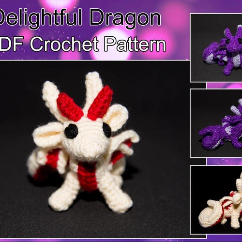 Pouncing Dragon Crochet Pattern - Etsy