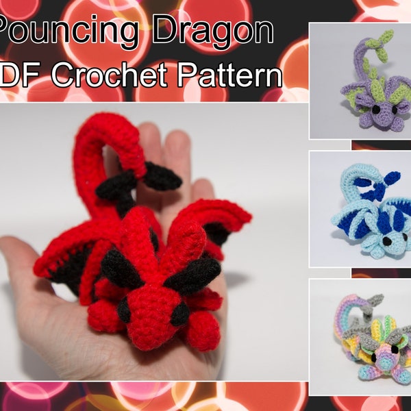 Tiny Crochet Dragon - Etsy