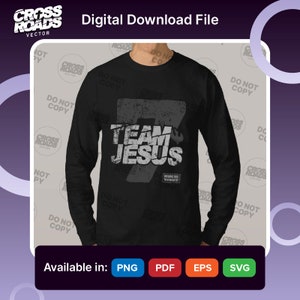Team Jesus, PNG and Vector Files for Printing, Dtf, Dtp, Eps, Pdf, Svg ...