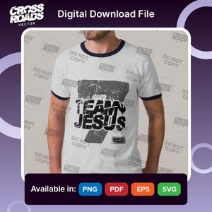 Team Jesus, PNG and Vector Files for Printing, Dtf, Dtp, Eps, Pdf, Svg ...