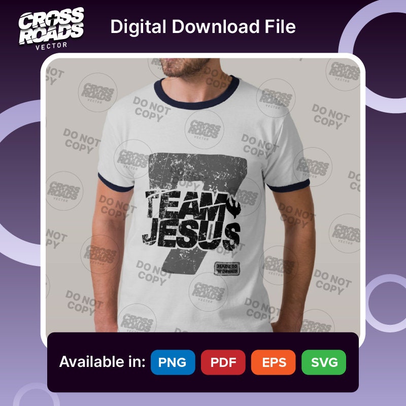 Team Jesus, PNG and Vector Files for Printing, Dtf, Dtp, Eps, Pdf, Svg ...