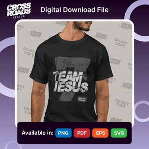Team Jesus, PNG and Vector Files for Printing, Dtf, Dtp, Eps, Pdf, Svg ...