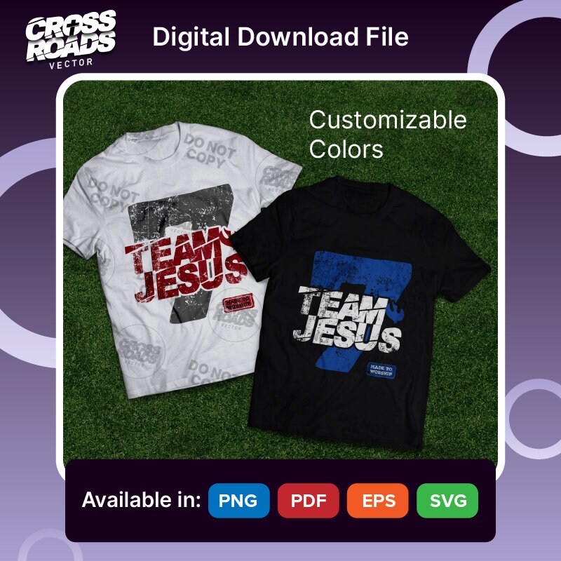 Team Jesus, PNG and Vector Files for Printing, Dtf, Dtp, Eps, Pdf, Svg ...