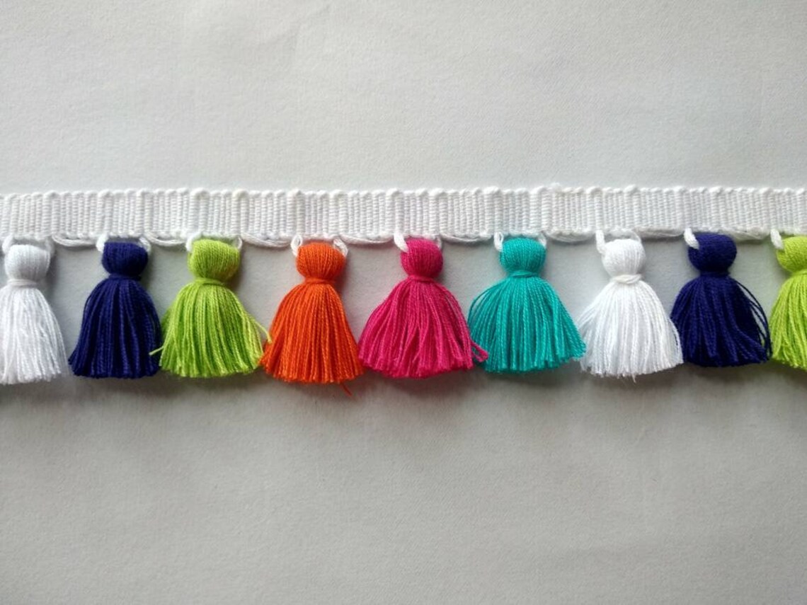 Multi Coloured Tassel Trims Etsy