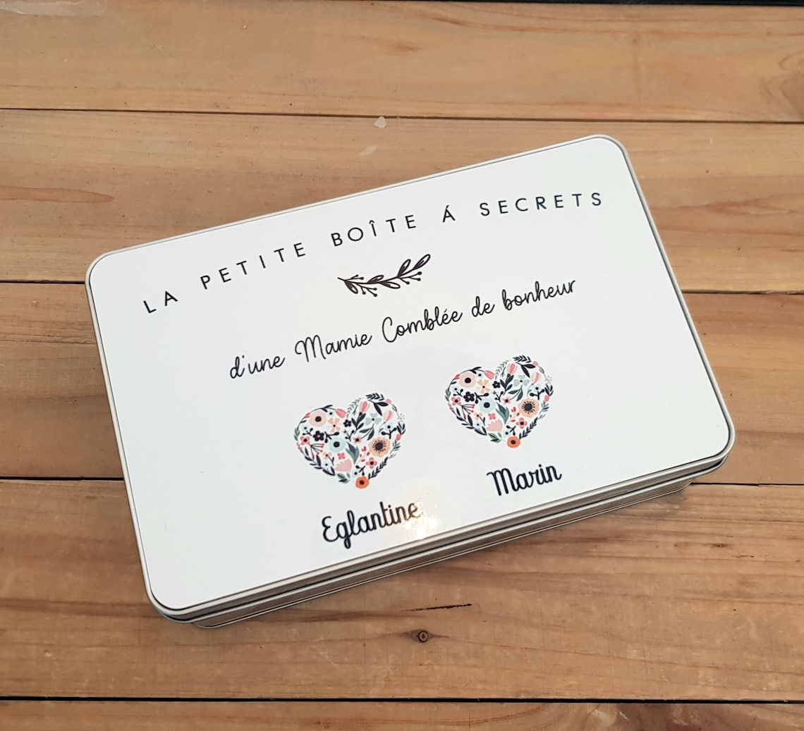 Boite métal personnalisable/boite métal mamie comblée de - Etsy France