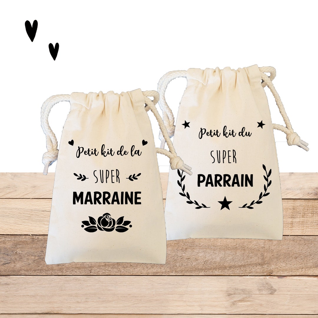 Kit super parrain/kit super marraine/pochon kit parrain/pochon kit ...
