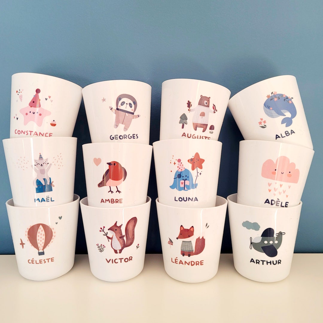 Gobelet enfant personnalisé/verre enfant personnalisé/gobelet plastique ...