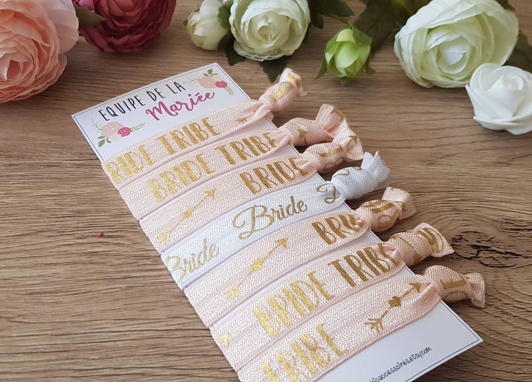 Bracelets Evjf rose et or/ bracelet enterrement vie jeune - Etsy France