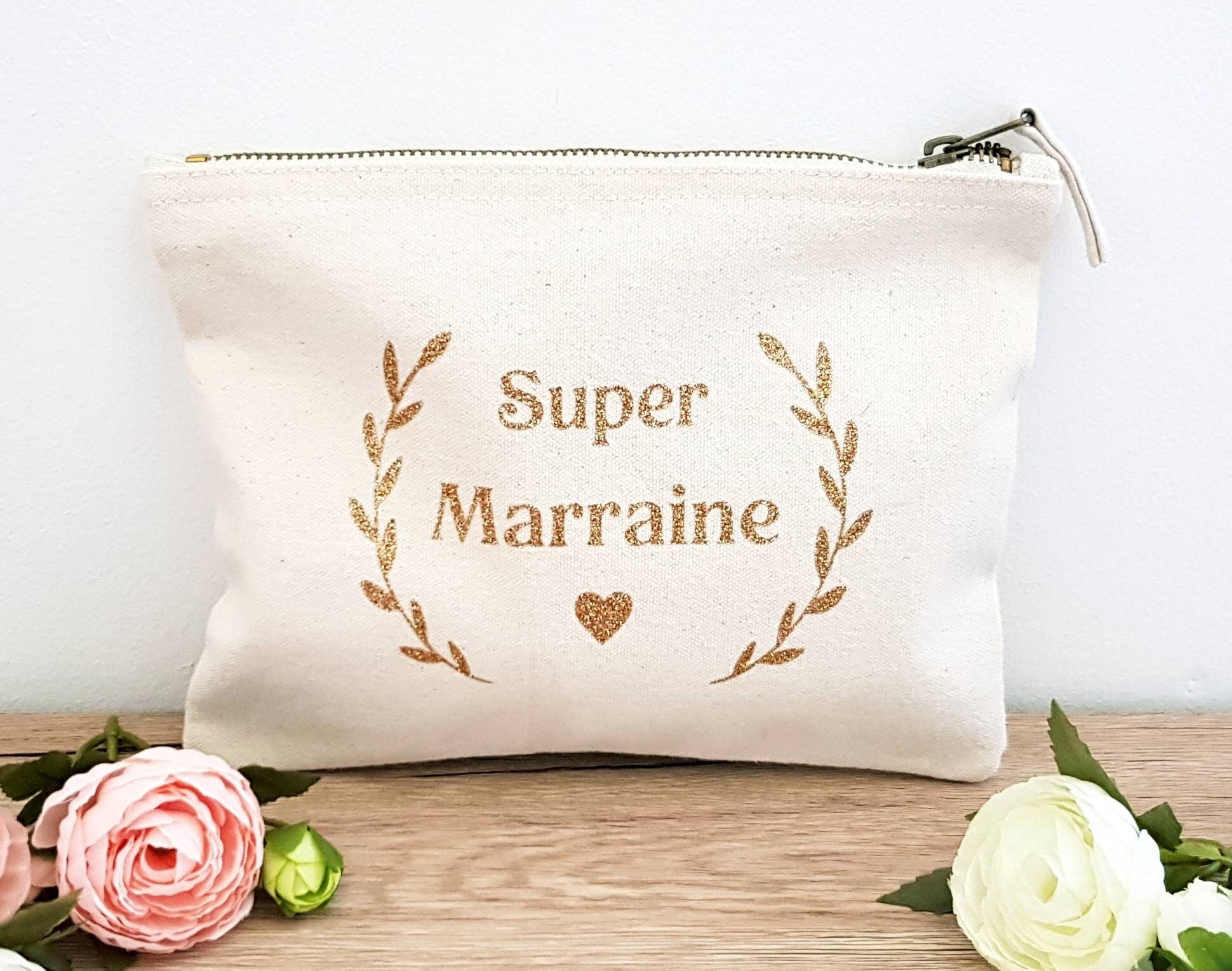 Pochette super marraine/cadeau personnalisé marraine/trousse | Etsy