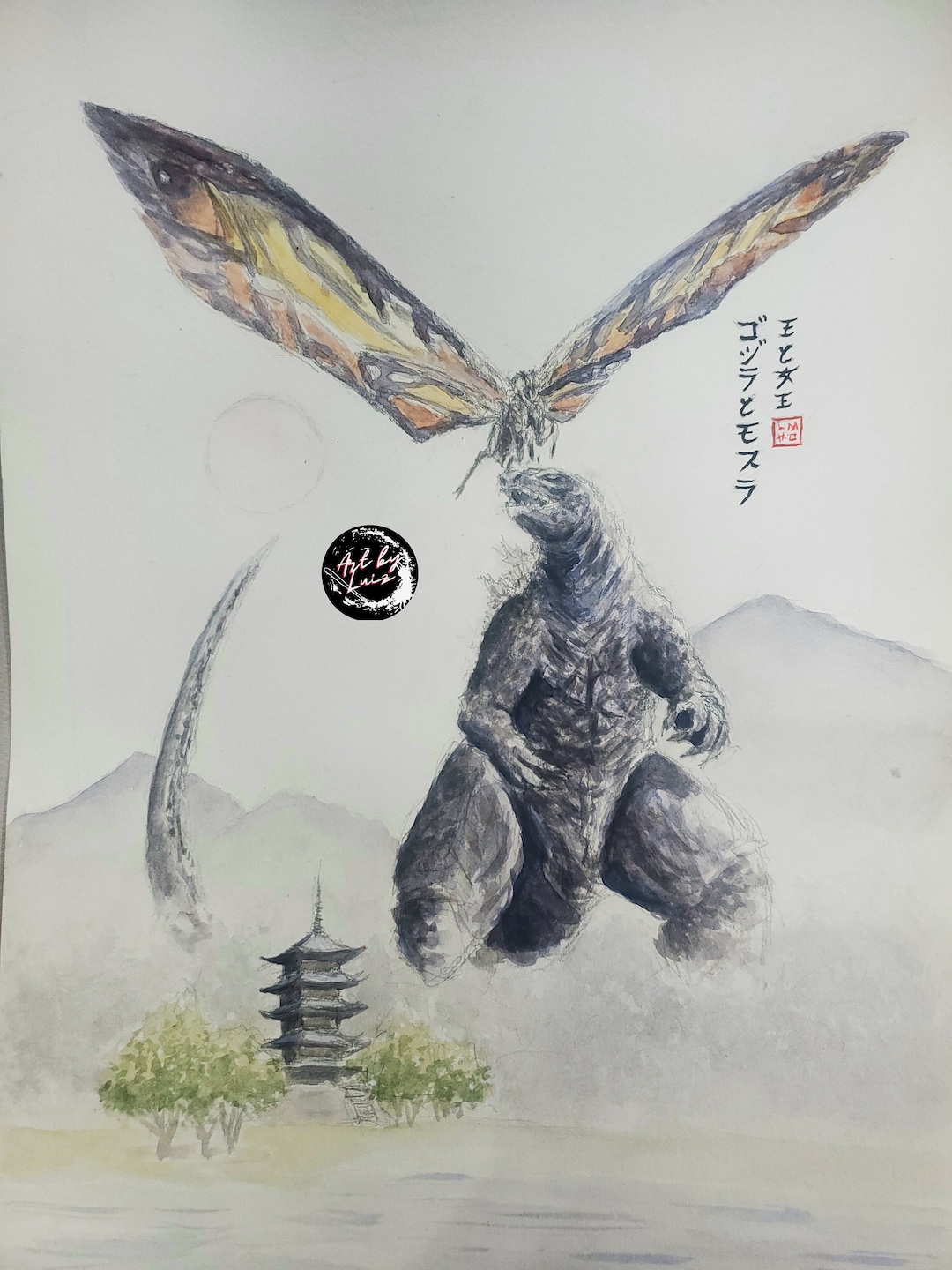 Prints of Legendary Godzilla and Mothra - Etsy Ireland