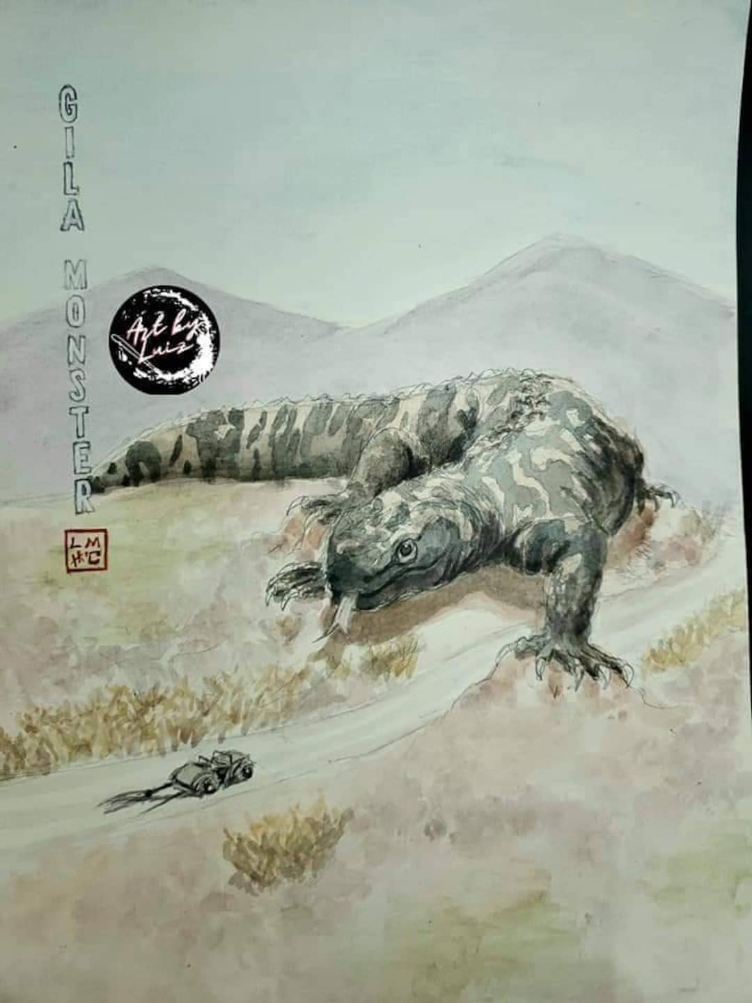 Giant Gila Monster Watercolor Prints - Etsy