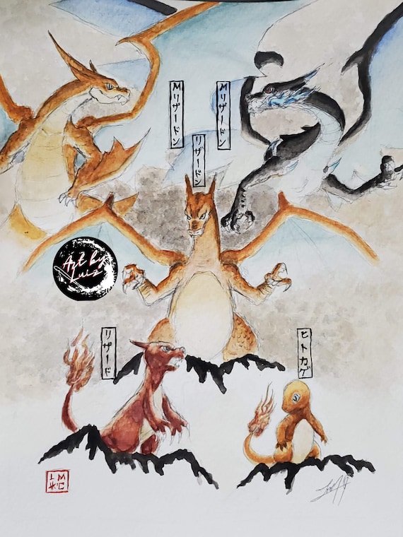 Pokemon Charmander Evolution Drawings Charmander Evolution Drawings