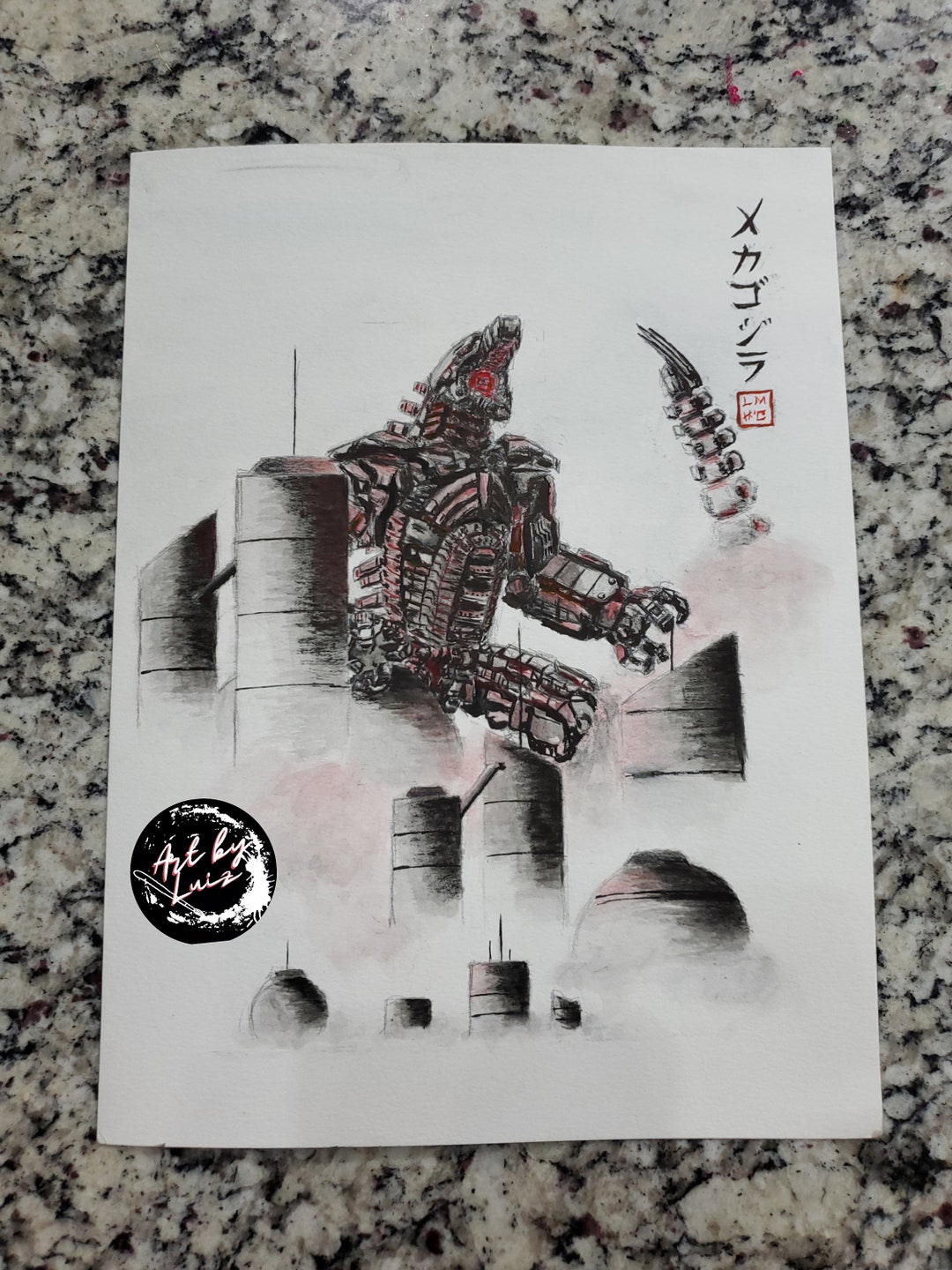 Original Legendary Mechagodzilla Painting - Etsy