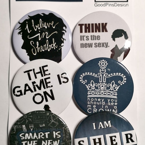 Sherlock Pins Fridge Magnets Sherlock Badges Pinback - Etsy UK