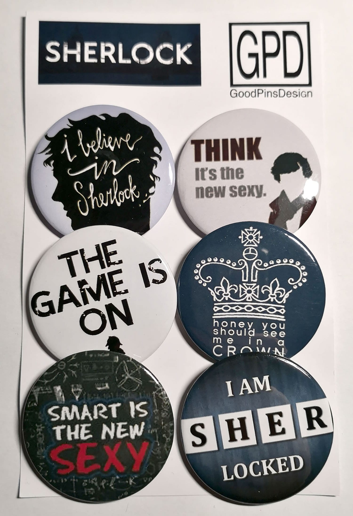Sherlock Pins Fridge Magnets Sherlock Badges Pinback - Etsy UK