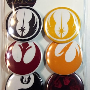 Star Wars Symbols Pin Set. Star Wars Badges, Buttons. Jedi Symbols ...