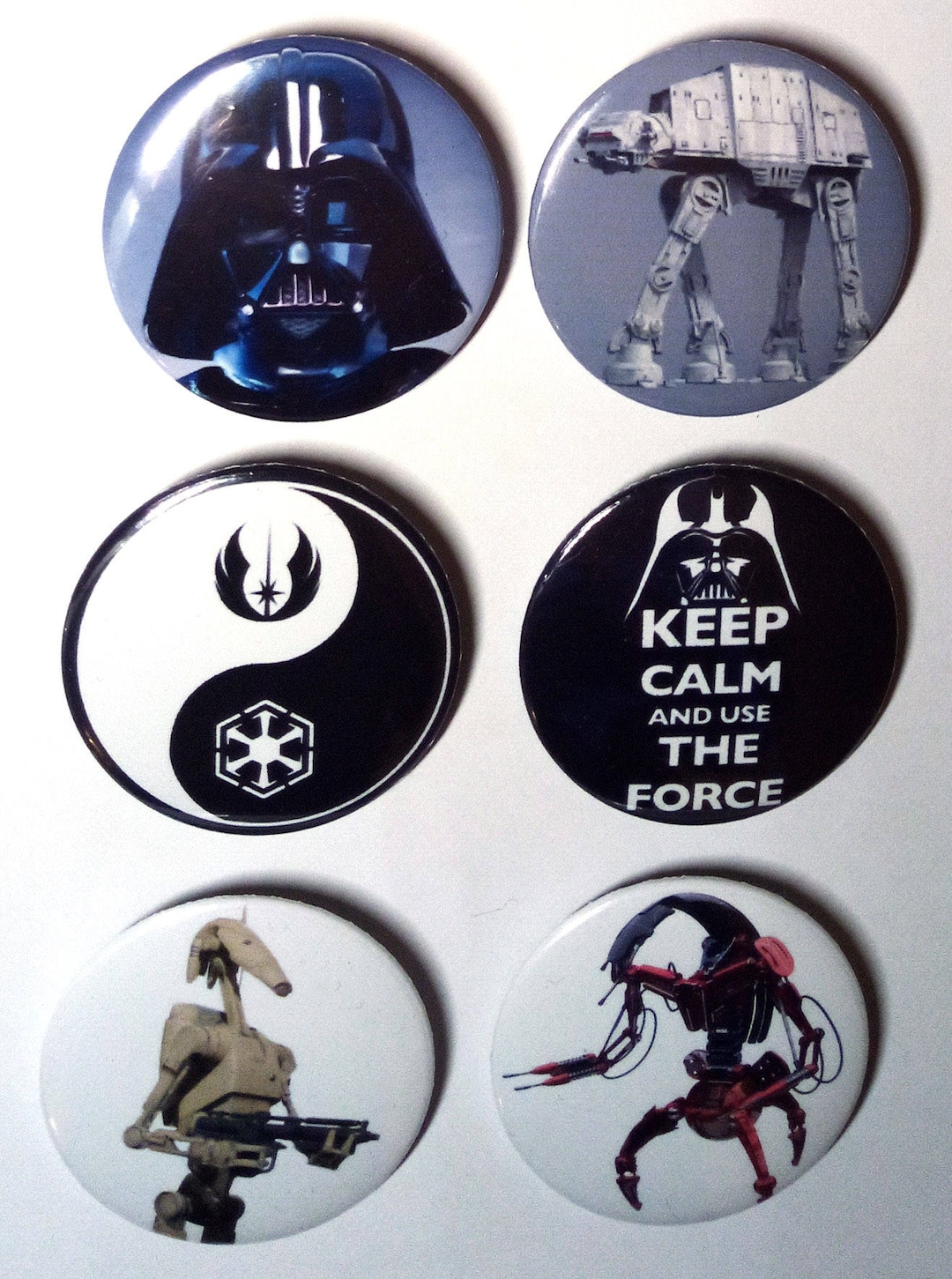 Star Wars Darth Vader Pin Set. Darth Vader Badges. Star Wars Badges ...