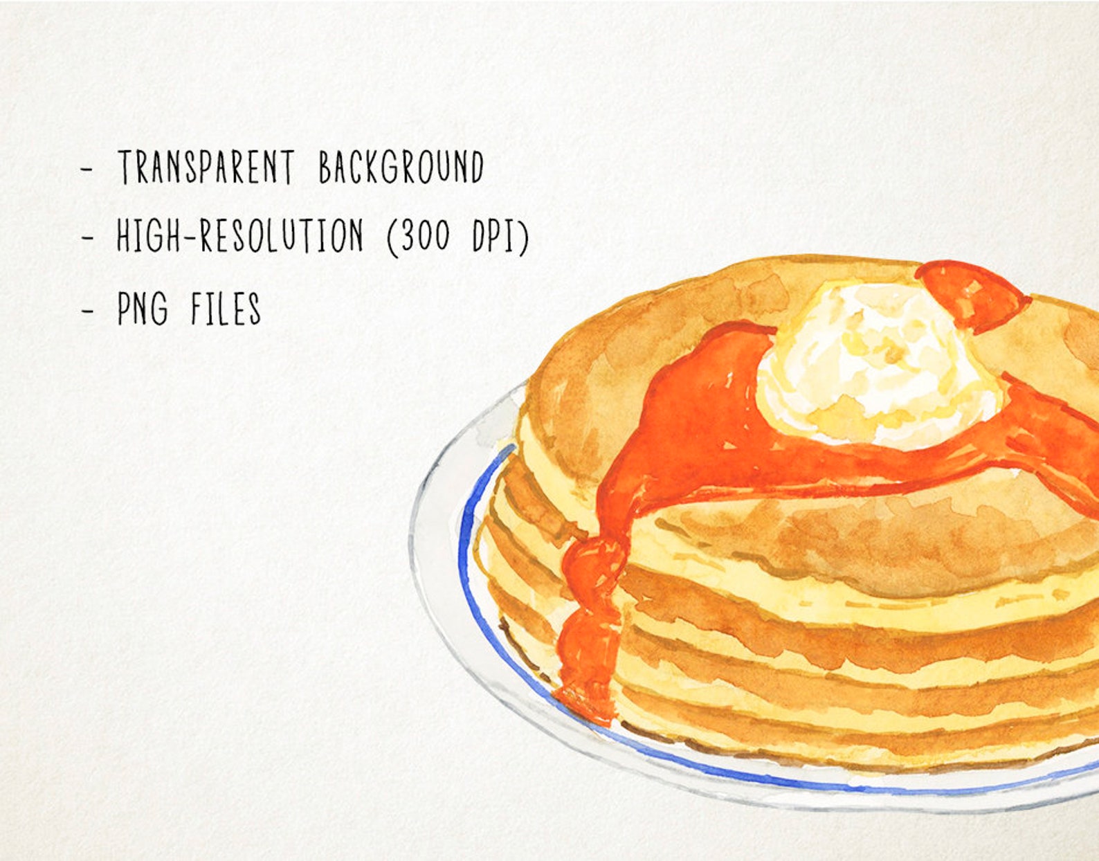 Breakfast Clipart Pancake Clipart Clipart Breakfast - Etsy