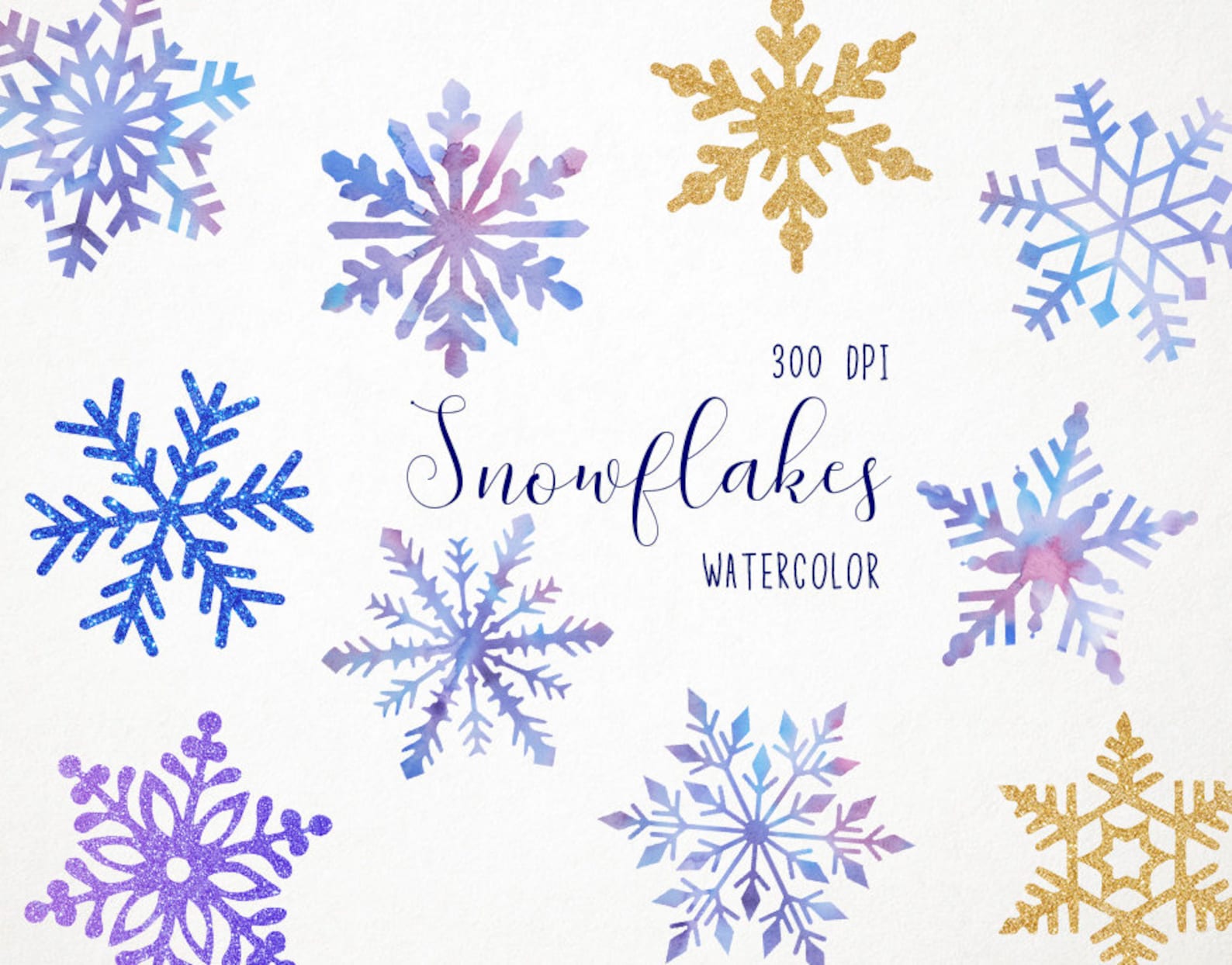 Snowflake Clipart Snow Clipart Snowflake Clip Art Winter - Etsy