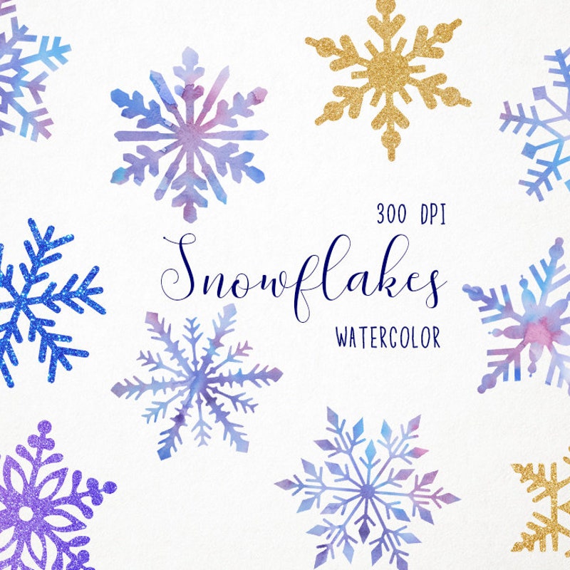 Snowflake Clip Art - Etsy