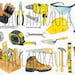 Watercolor Tools Clipart, Hand Tools Clipart, Tool Kit Clipart, Toolbox ...
