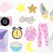 Watercolor Slumber Party Clipart, Pajamas Party Clipart, Sleep Over ...