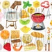 Watercolor Fondue Clipart, Fondue Graphics, Fondue Illustration, Cheese ...