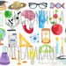 Watercolor Science Clipart, Laboratory Clipart, Lab Clipart, Chemistry ...