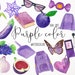 Watercolor Purple Clipart, Purple Color Clipart, Purple Objects Clipart ...