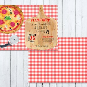Pizza Party Invitation, Pizza Invitation, Pizza Birthday Invite, Pizza ...