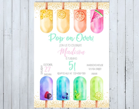 Popsicle Invitations