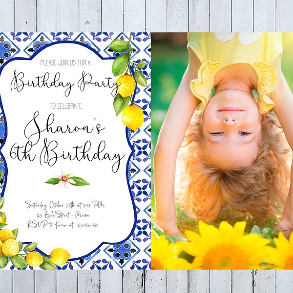 Positano Birthday Invitation - Etsy
