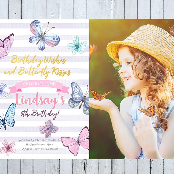 Butterfly Invitation - Etsy