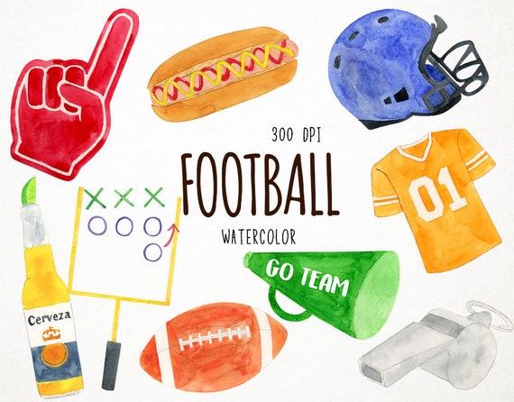 Football clipart sports clipart football clip art football | Etsy