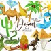 Watercolor Desert Clipart, Arabian Clipart, Arabian Desert Clipart ...