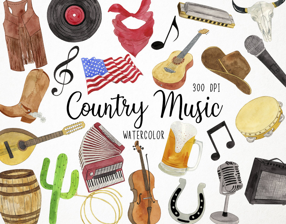Country Western Music Clip Art