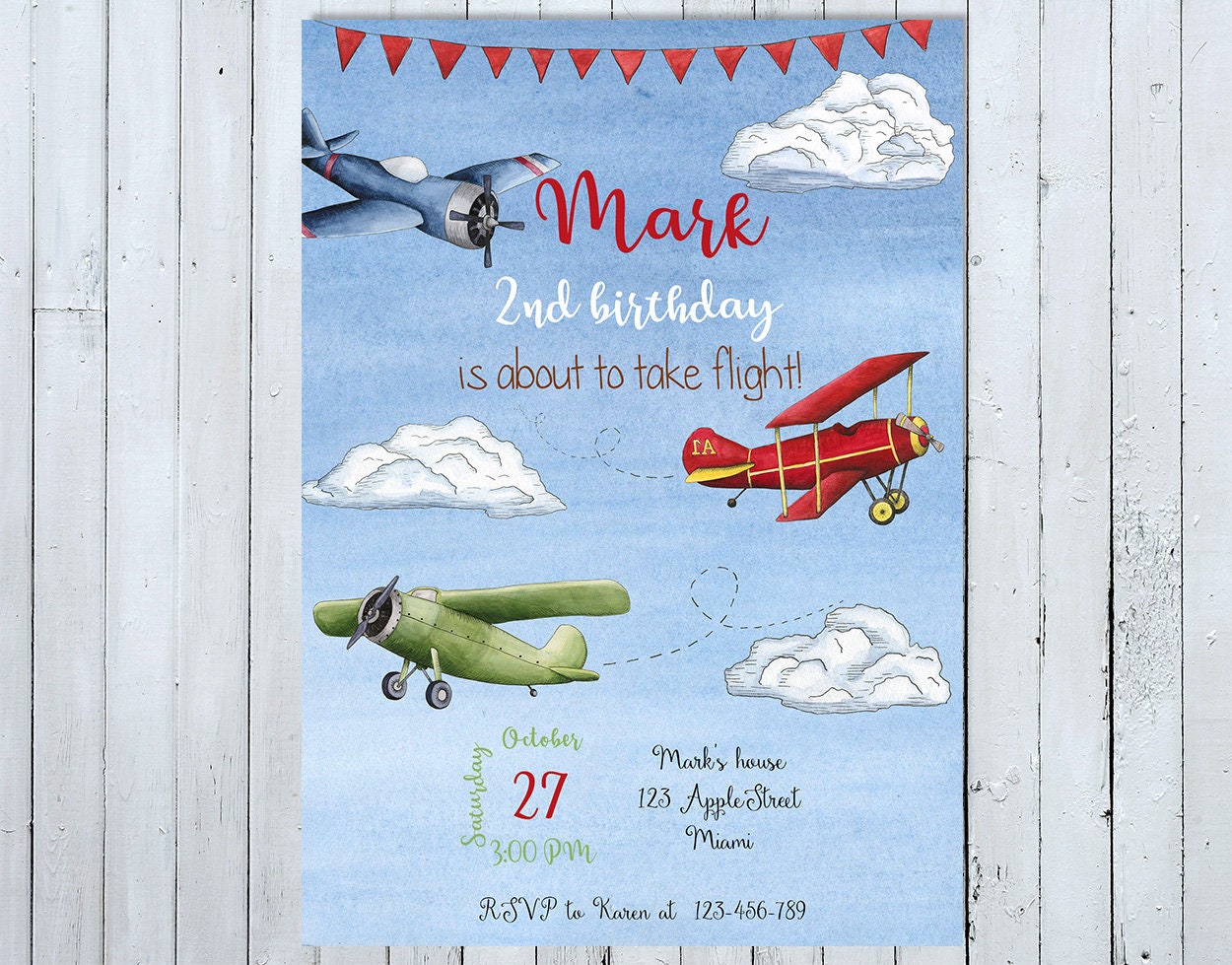 Helicopter Invitation Airplane Invitation Pilot Invitation | Etsy
