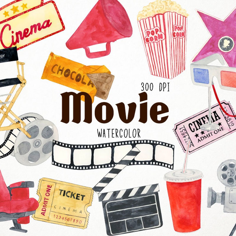 Cinema Clipart - Etsy