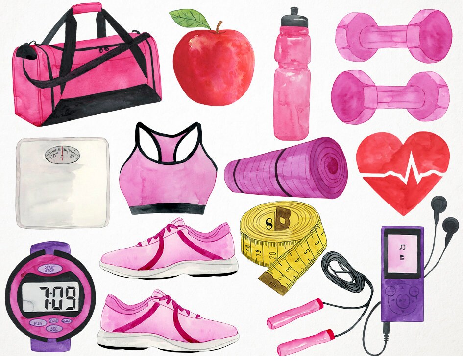 Fitness Clipart, Workout Clipart, Fitness Clip Art, Gym Clipart ...