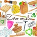 Watercolor Zero Waste Clipart, Eco Friendly Clipart, Sustainable ...
